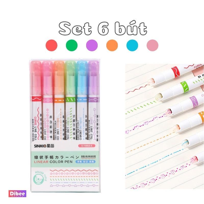 Bút đánh dấu highlight DiBee, bộ bút, set bút highlight màu pastel ...