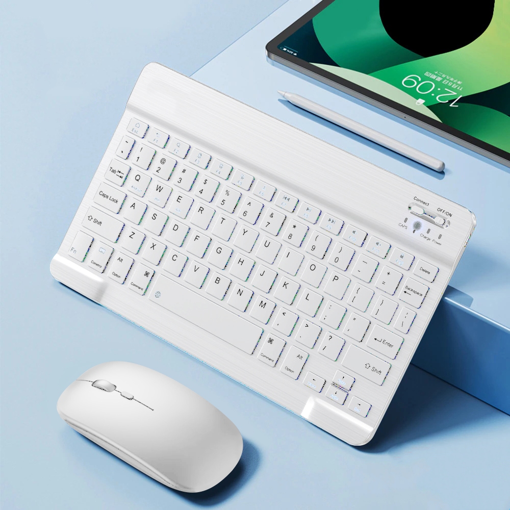 Bàn Phím Bluetooth Mini Không Dây Kèm Chuột Bàn Phím Kết Nối Điện Thoại Cho Điện Thoại Ipad Máy ...