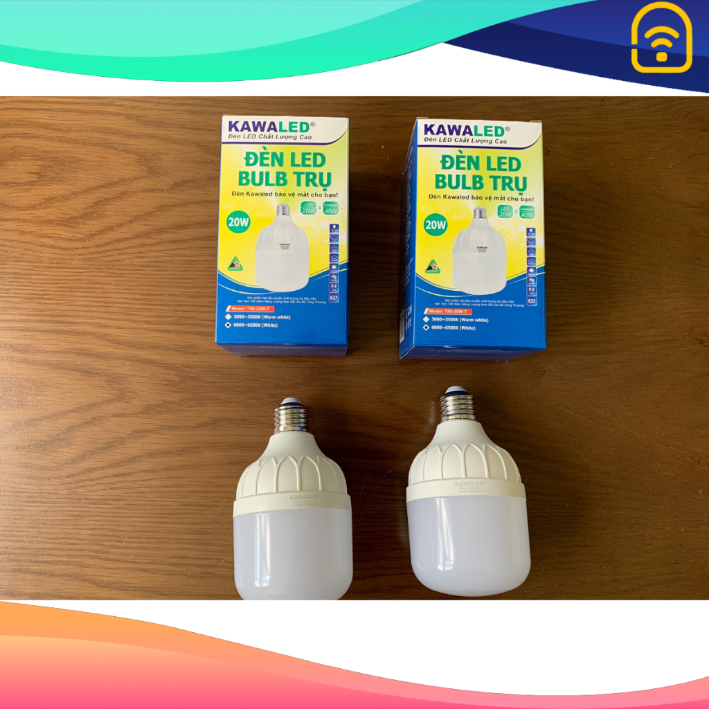Đèn Led Bulb Trụ Thân Nhựa Ánh Sáng Trắng KAWALED T80-20W-T - Hàng ...