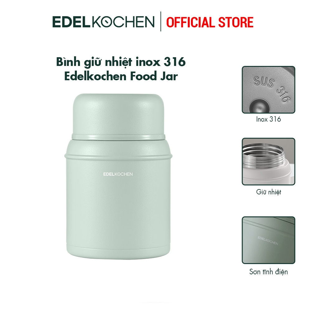 Bình giữ nhiệt đựng thực phẩm inox 316 Edelkochen Food Jar – 550ml ...