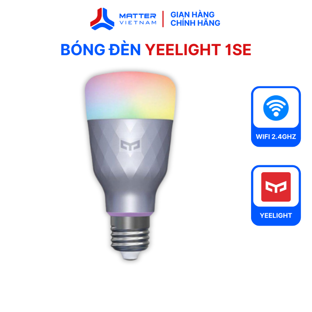 Bóng đèn thông minh Yeelight Bulb 1SE bản RGB, Wifi 2.4GHz, công suất ...