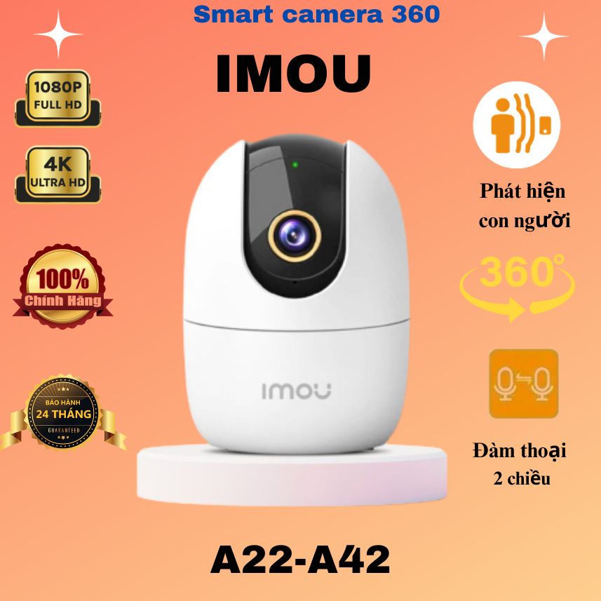 Camera IMOU wifi Ranger A22EP 2M, A42P 4M 2K xoay 360 độ đàm thoại 2 ...