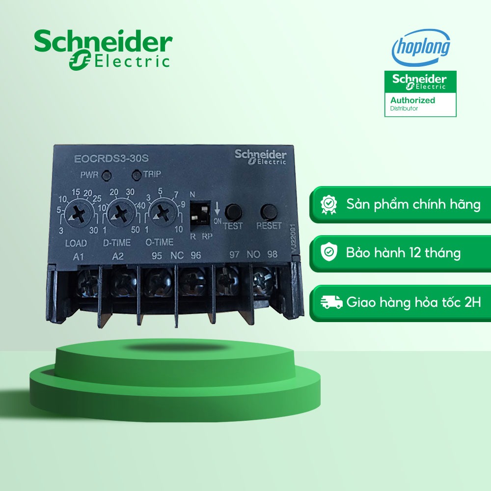 Rơ le bảo vệ Schneider EOCR-DS3-30S - (24-240VAC/DC) - (3-30A) - 1a1b - màu đen | Shopee Việt Nam