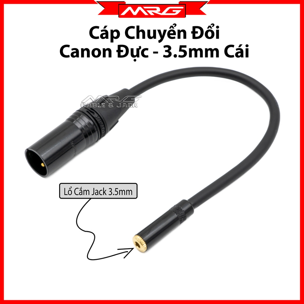 Cáp Chuyển Đổi Jack Canon Đực Sang Jack 3.5mm Cái (XLR-Male To 3.5mm ...