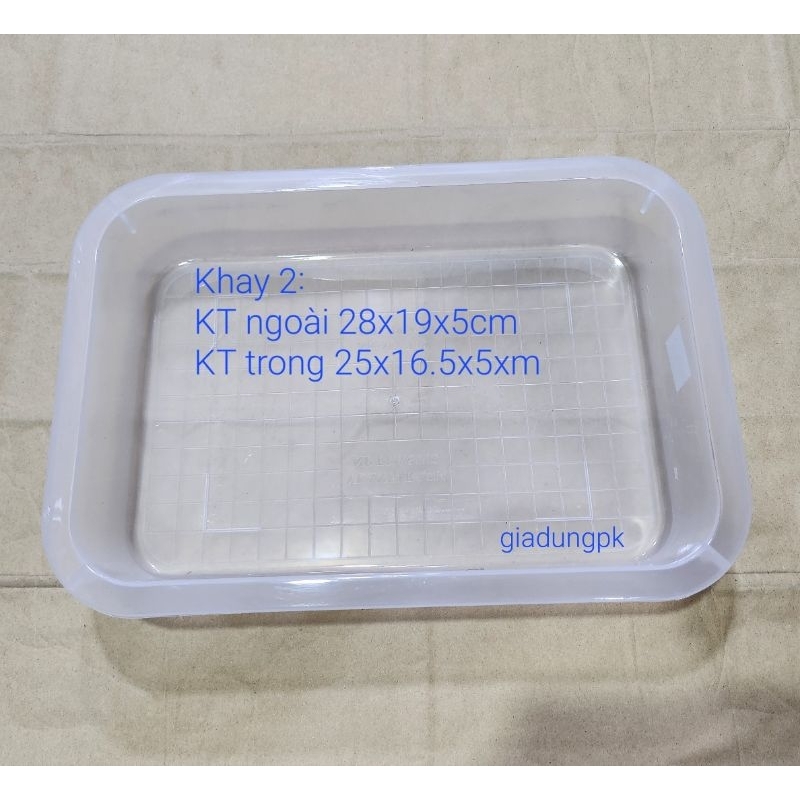 Khay nhựa trong làm rau câu, đựng đồ đa năng tiện dụng trong công ...