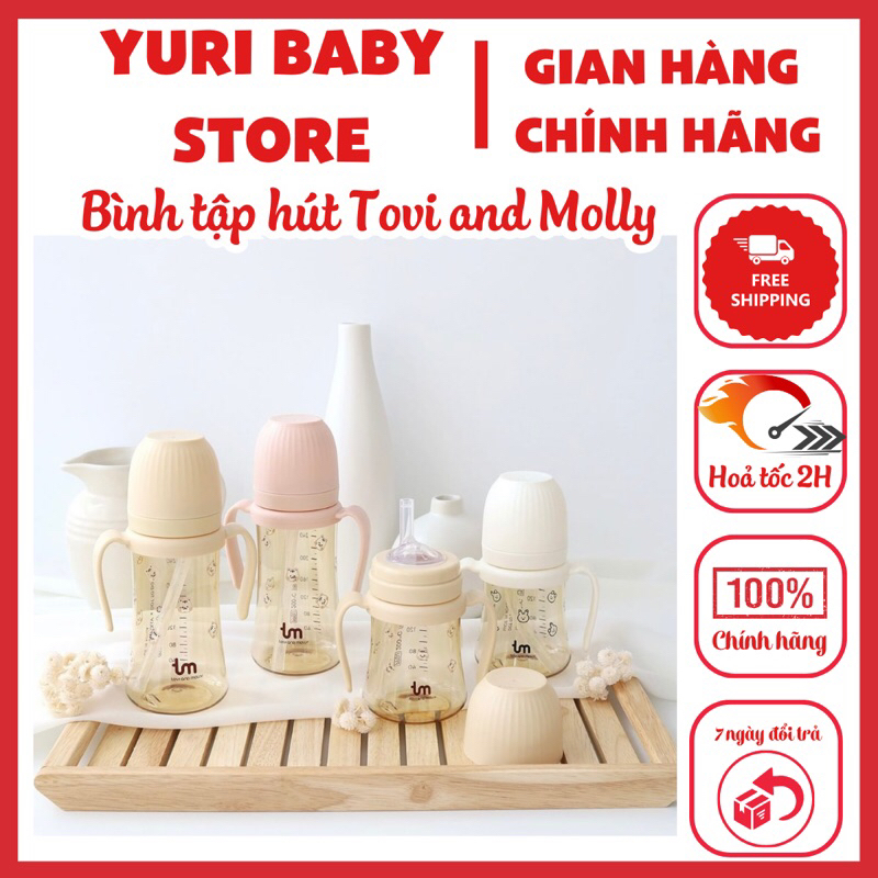 Bình hút Tovi and Molly-Bình hút Thỏ/Sóc 180ml/280ml nội địa Hàn chính hãng | Shopee Việt Nam