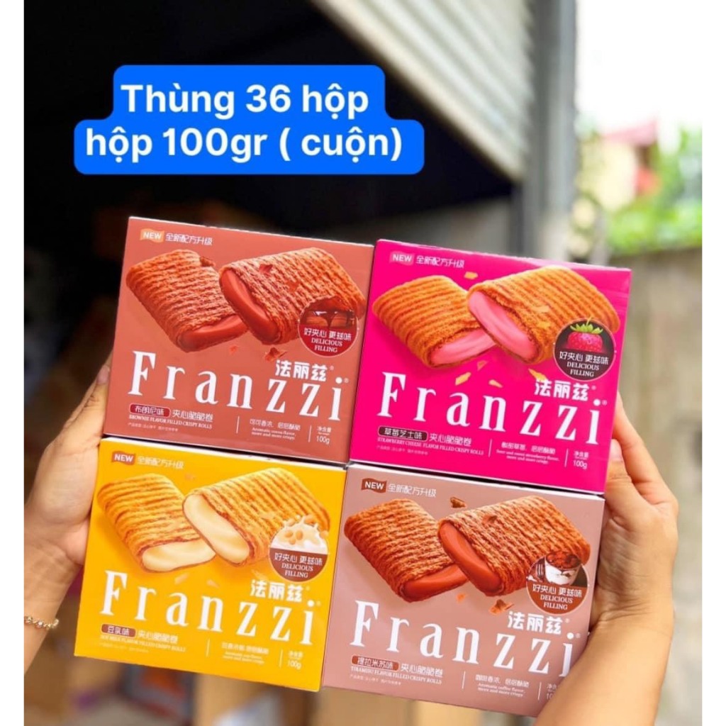 Bánh Franzzi Ngàn lớp nhân chảy cao cấp 100gr đủ các vị | Shopee Việt Nam