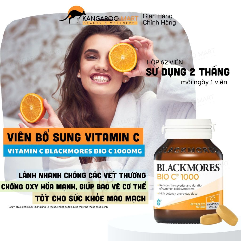 Viên Uống Bổ Sung Vitamin C Blackmores Bio C 1000 mg 62 viên - Kangaroo ...