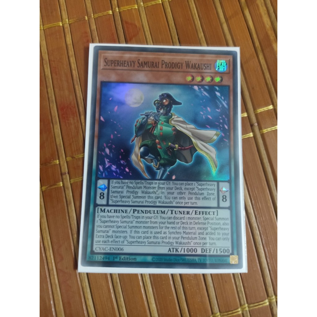 [Thẻ bài Yugioh Chính Hãng] Superheavy Samurai Prodigy Wakaushi - CYAC-EN006 - Sản xuất tại Châu ...