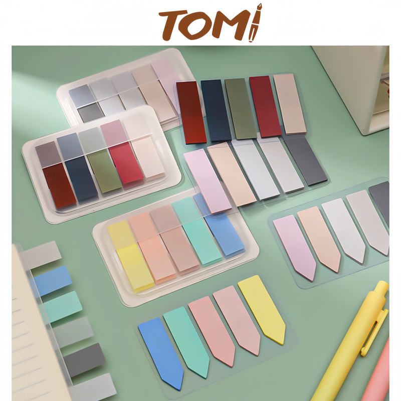 Giấy Note Đánh Dấu, Giấy Ghi Chú Giấy Phân Trang TOMI Xấp 100 Tờ Màu Cực Xinh 165 | Shopee Việt Nam