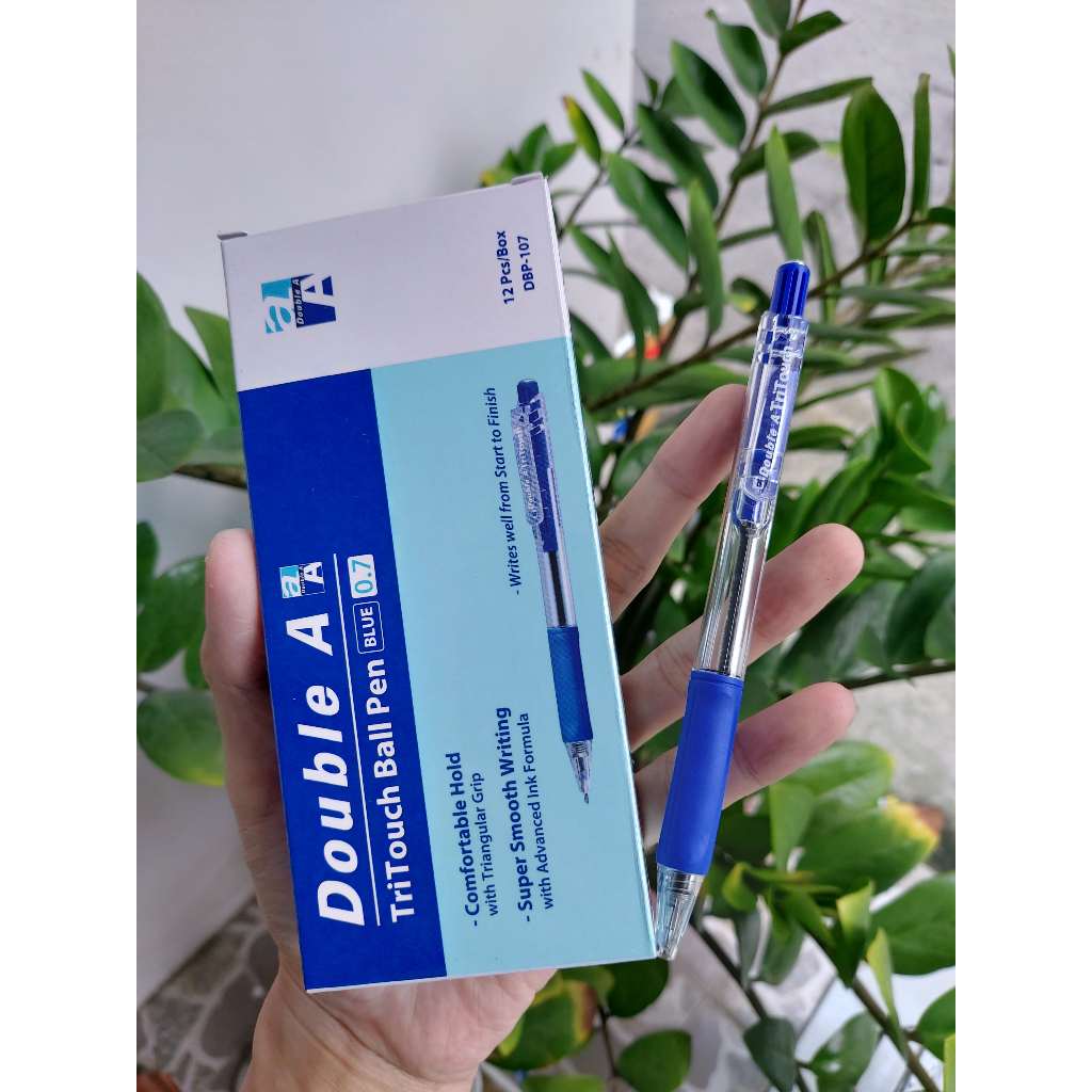 Combo 12 hộp Bút bi Double A Tritouch 0.7mm chính hãng Double A, nét ...