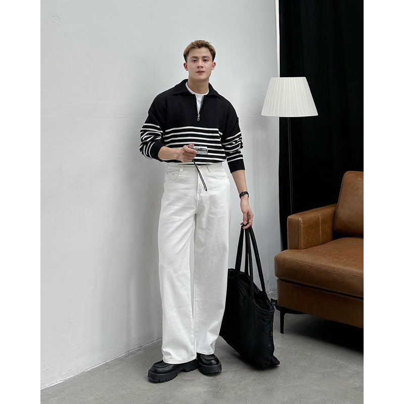 JEAN TRẮNG Q3 DÁNG XUÔNG BY RUYCH | Shopee Việt Nam