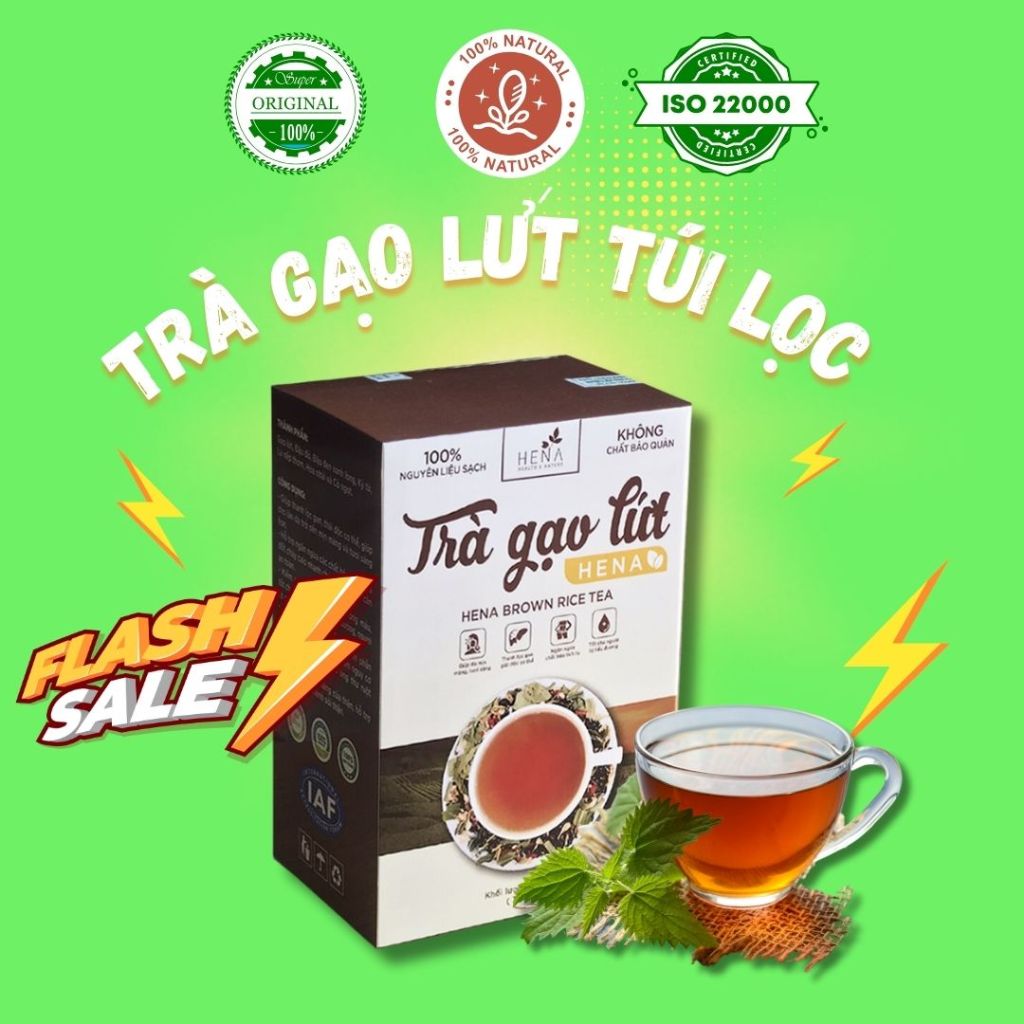 Trà Gạo Lứt Thảo Mộc HENA chuẩn thiên nhiên | Shopee Việt Nam
