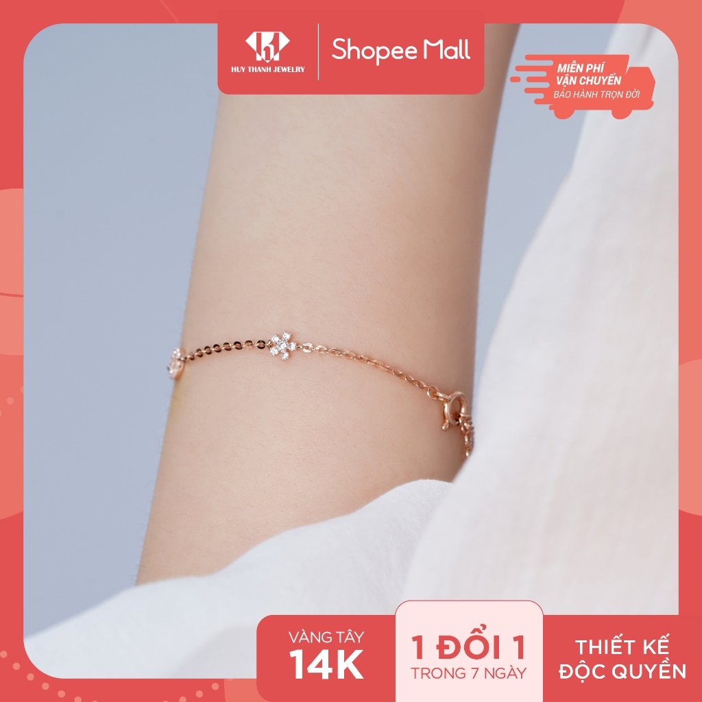 Lắc tay vàng 14k LLF135 Huy Thanh Jewelry | Shopee Việt Nam