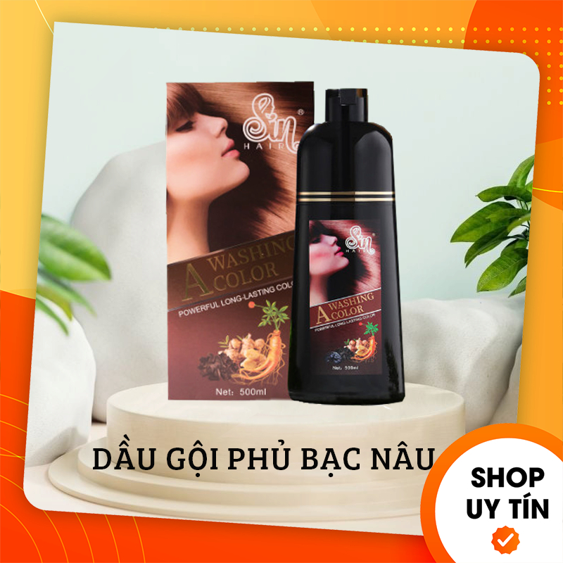 [Chính hãng] Dầu Gội Phủ Bạc Sin Hair Màu Nâu - Dầu Gội Phủ Bạc Nhật ...