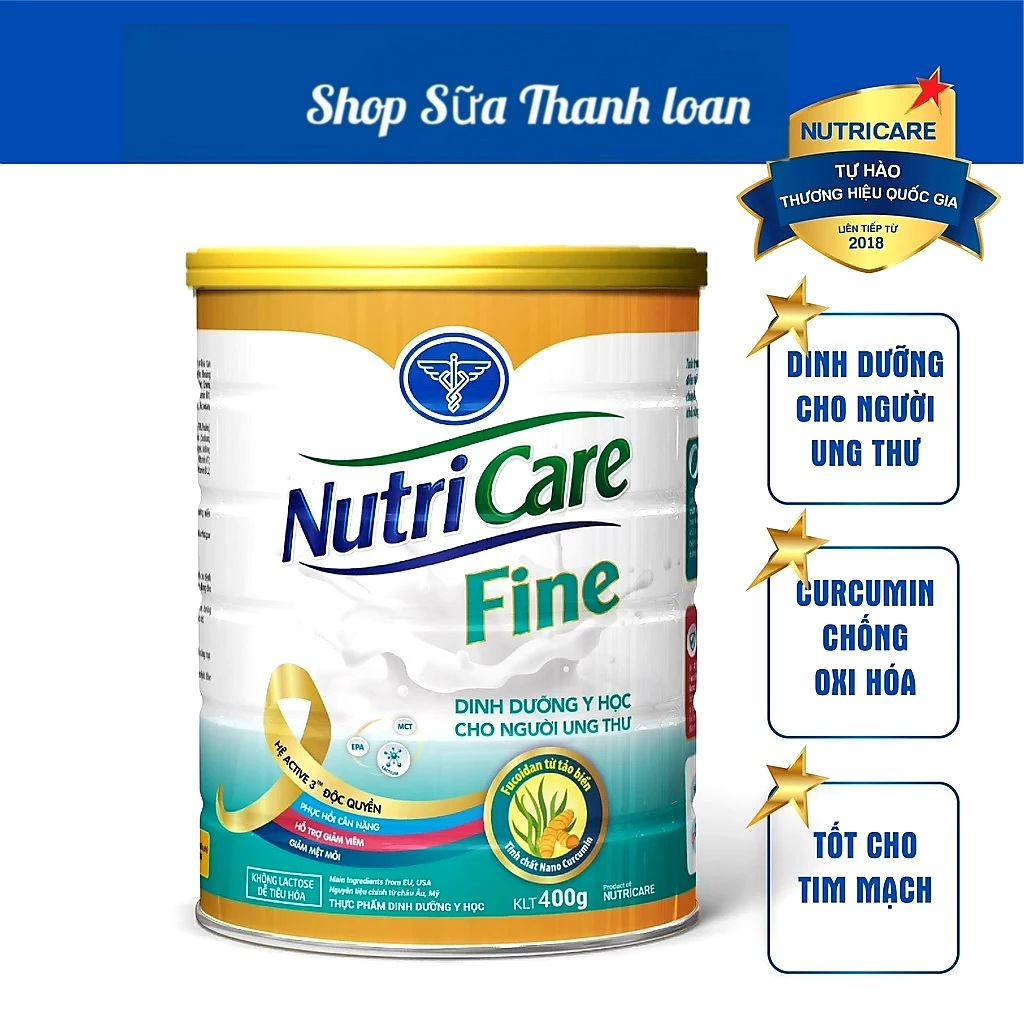 [HSD T3-2026] Sữa Bột Nutricare Fine Dinh Dưỡng Y Học Dành Cho Người Bị Ung Thư 400g. | Shopee ...