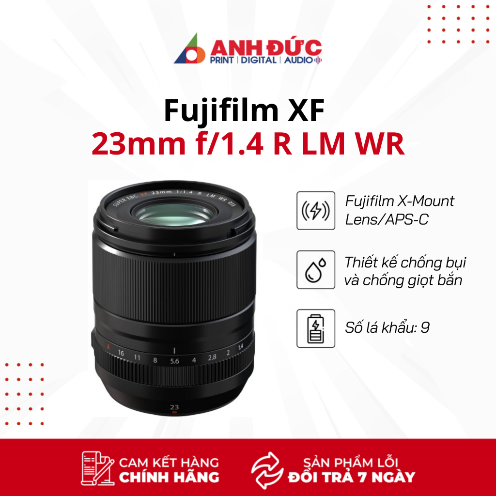 Ống Kính Fujifilm XF 23mm F1.4 R LM WR - Hàng Chính Hãng | Shopee Việt Nam