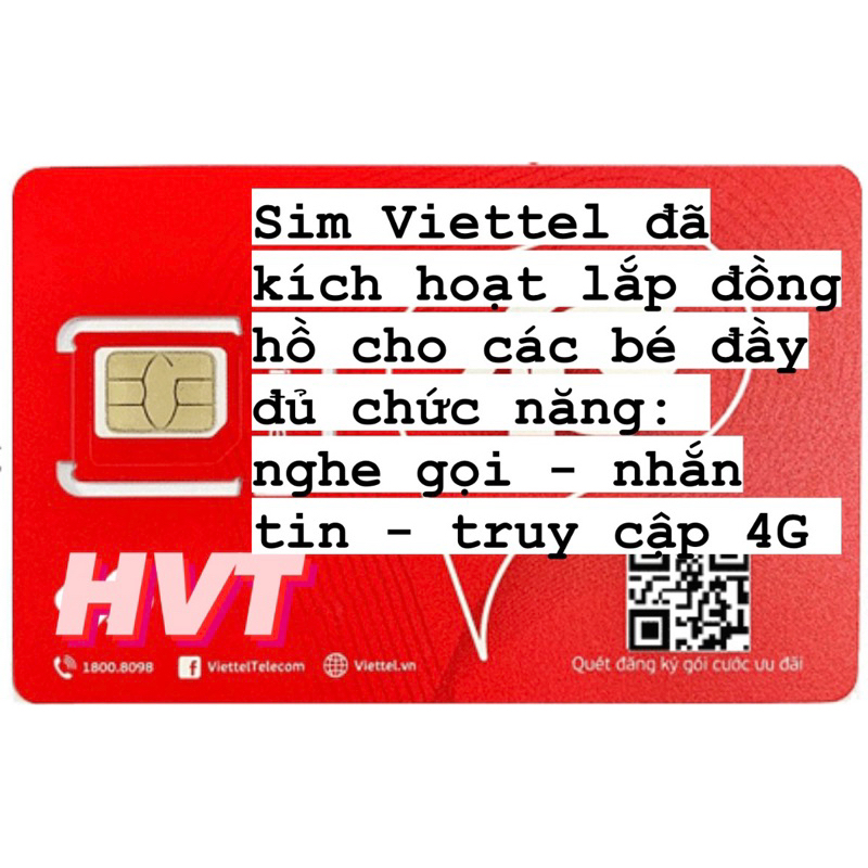 Sim viettel 4G0 sử dụng cho đồng hồ định vị vô cùng tiện dụng tối ưu ...