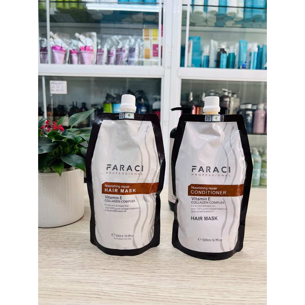 (Chính hãng công ty)DẦU HẤP TÓC COLLAGEN SIÊU MỀM MƯỢT FARACI 500ML ...