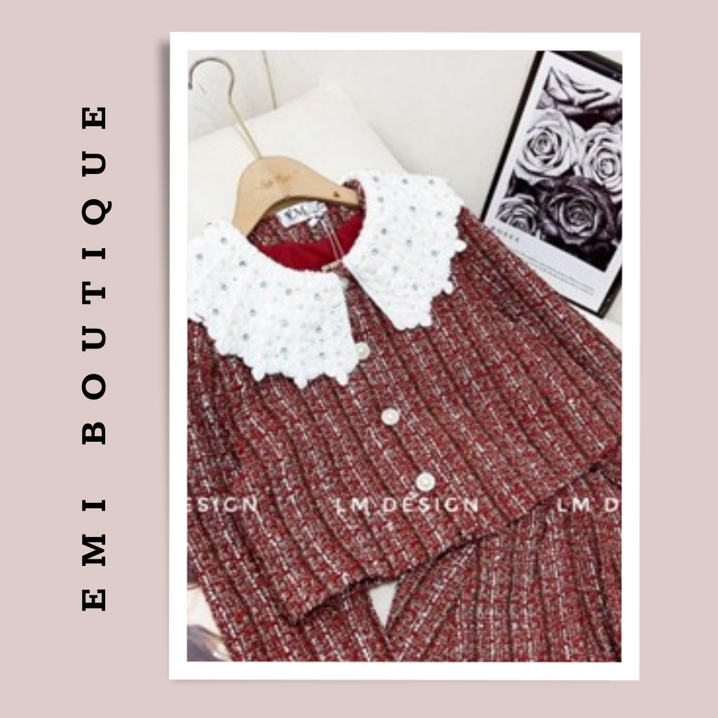 SET DẠ TWEED TAY BỒNG KÈM CHÂN VÁY XẾP LÝ SIÊU HOT | Shopee Việt Nam