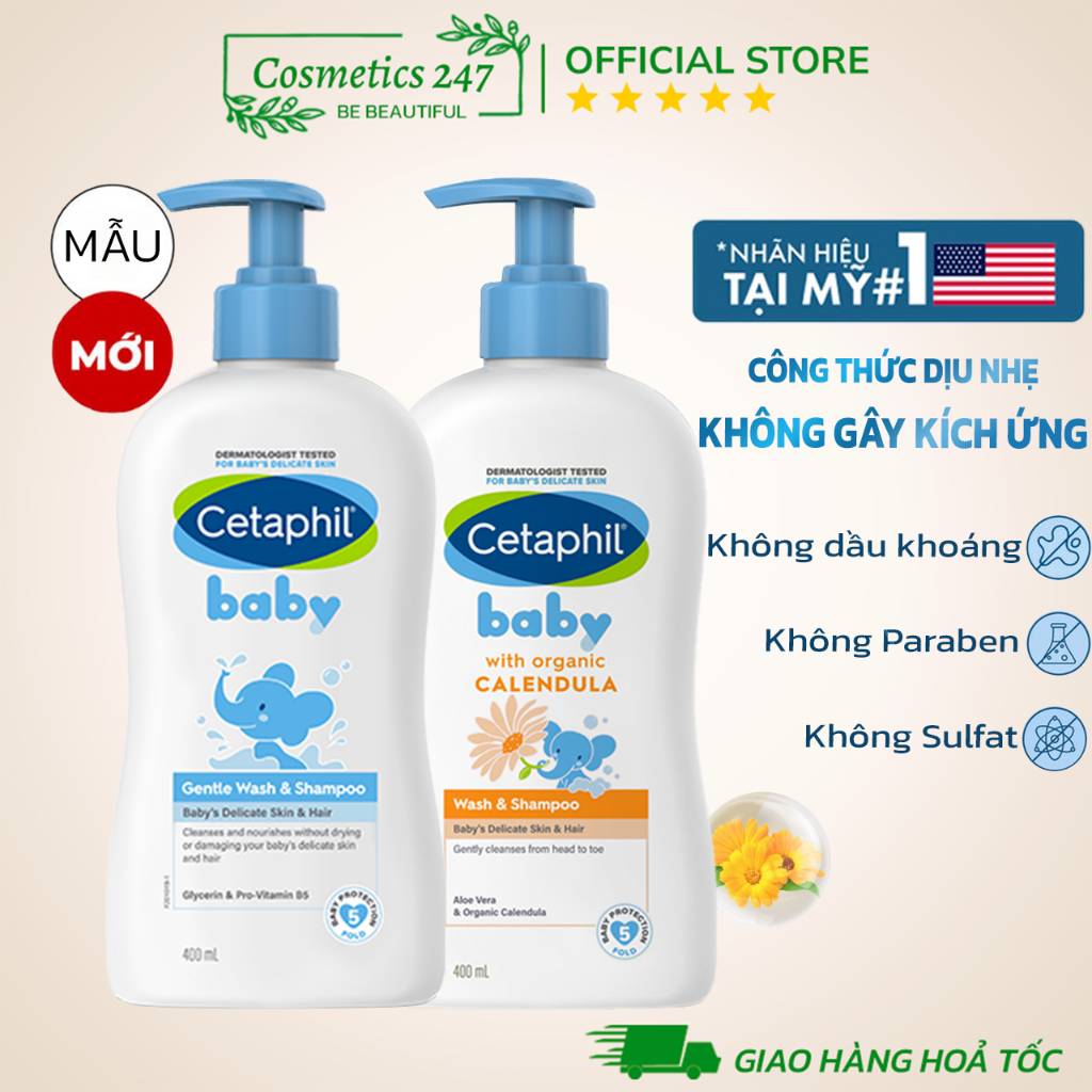 Sữa tắm gội Cetaphil cho bé - Cetaphil Baby Wash & Shampoo with Organic ...