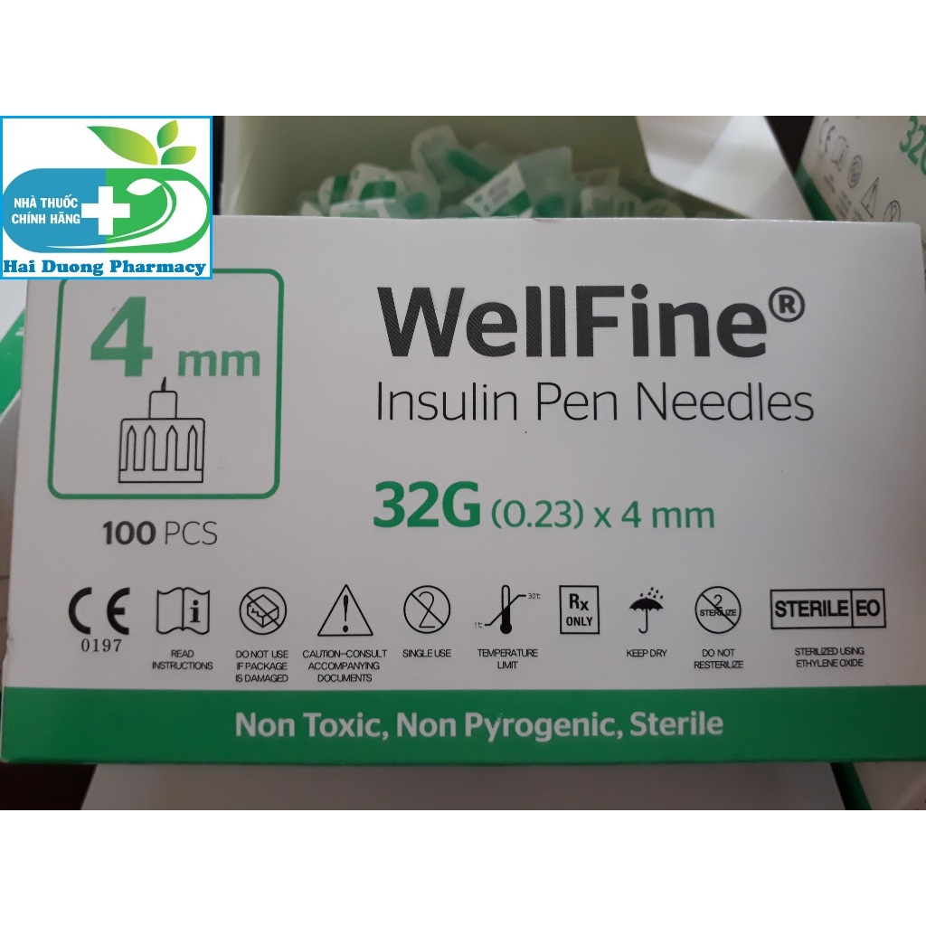 [Combo 10 cây] Kim chích insulin - Kim Wellfine Insulin Pen Needles 32G ...