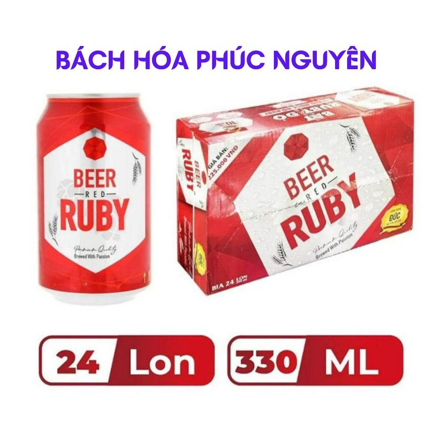 Thùng 24 lon Bia Red Ruby 330ml | Shopee Việt Nam