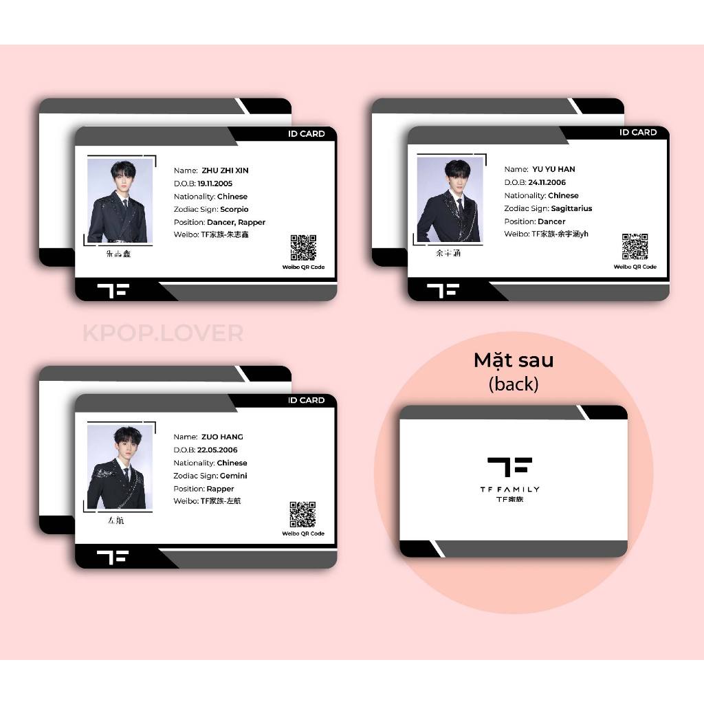 [Card giấy] ID CARD BO GÓC TF FAMILY ( TF Gia Tộc) | Shopee Việt Nam