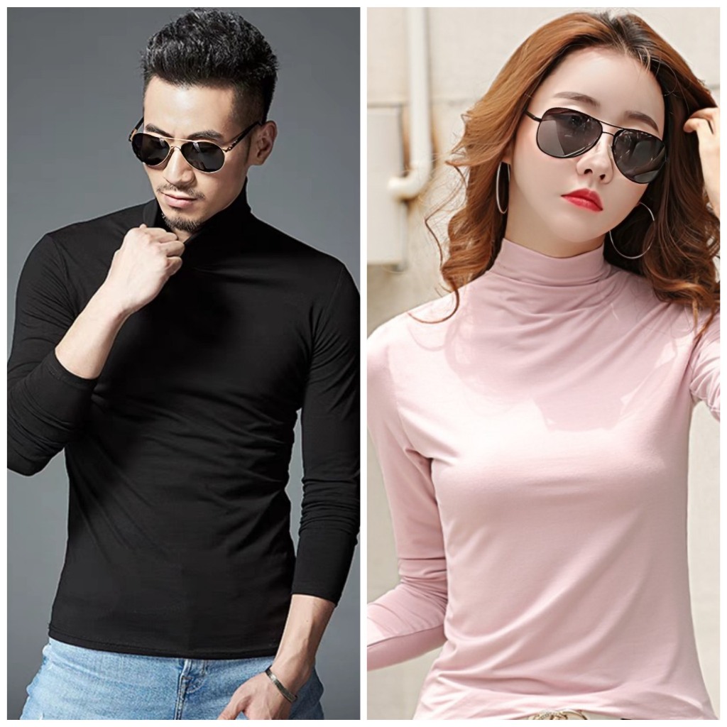 [10 Màu 40-90kg] Áo Giữ Nhiệt Lót Nỉ Unisex Cổ 3 Phân Cao Cấp Ôm Body ...