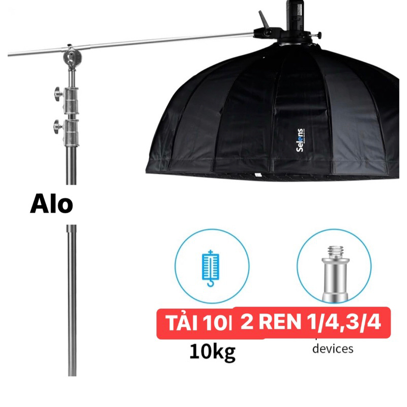 Boom giữ tay boom kim loại ,Thanh Arm XLIGHT treo đèn,sofbox- Chất liệu ...