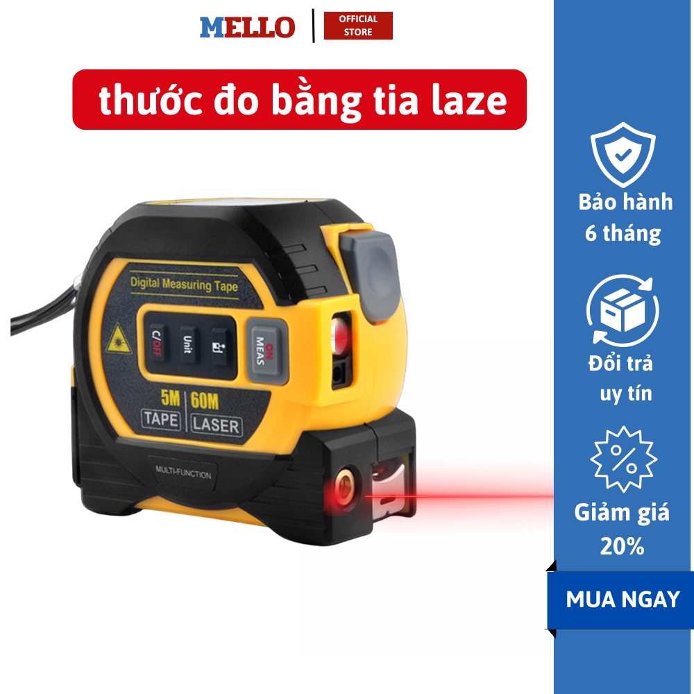 Thước đo khoảng cách bằng tia laser, Thước Dây Laser Có Màn Hình LCD Độ ...