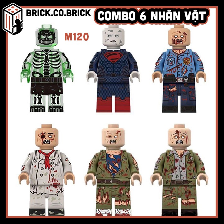 Zombie Combo 6 Nhân Vật Combo 8 Nhân vật Mô hình Lắp ráp Quân Sự Xuyên ...