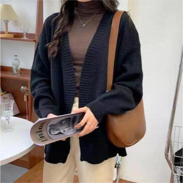 Áo Khoác Cardigan Len Nữ Dáng Rộng Dài Tay Madela, Cardigan Len Nữ Dài ...
