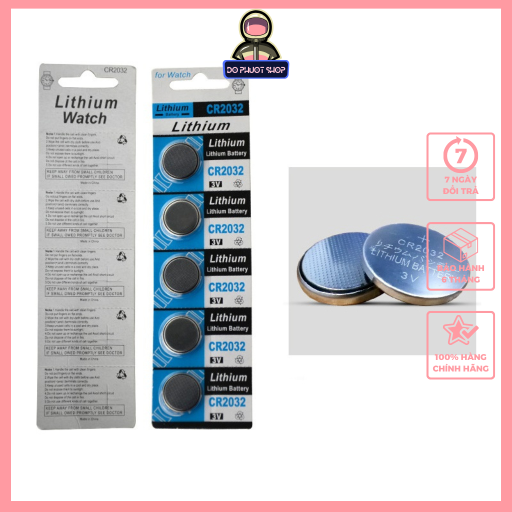 Vỉ 5 Viên Pin Cmos LITHIUM 3V CR2032, Pin Khuy Cúc Áo - Dùng cho Main ...