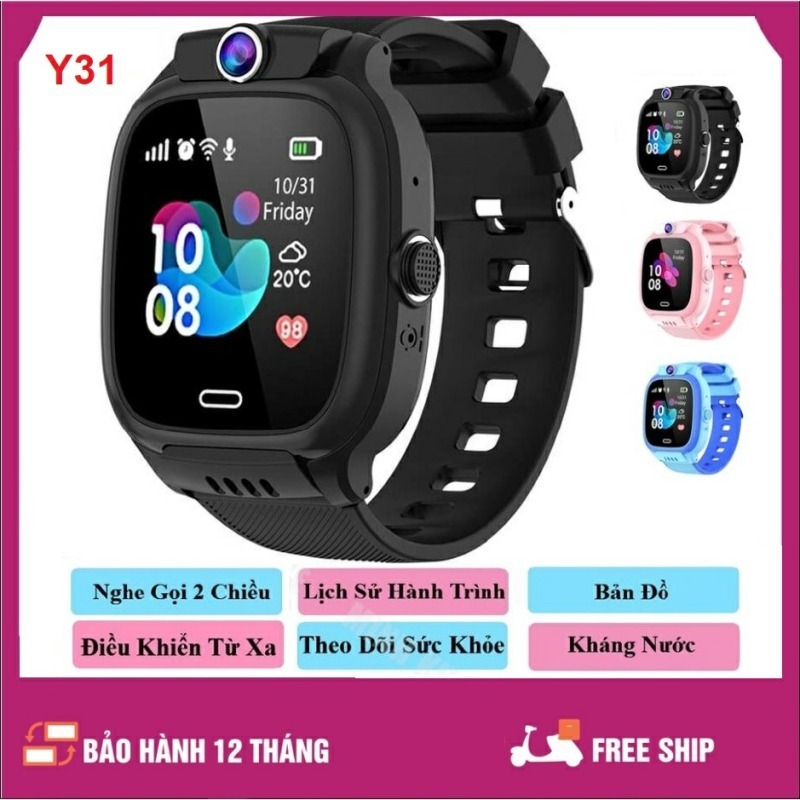 Đồng Hồ Thông Minh Trẻ Em Y31 Bản 2023 Hỗ Trợ Kháng Nước, Nghe Gọi, Định Vị. Lắp Sim Nghe Gọi ...