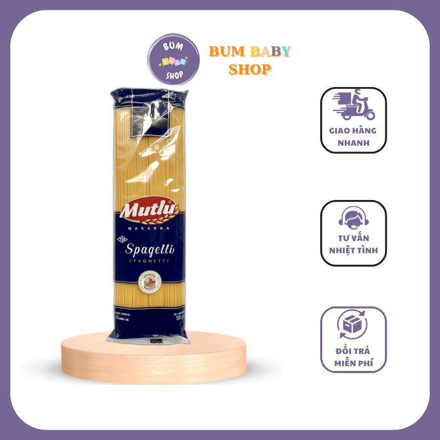 Mỳ Ý Spaghetti Hiệu Mutlu gói 500g Date 11/2025 | Shopee Việt Nam