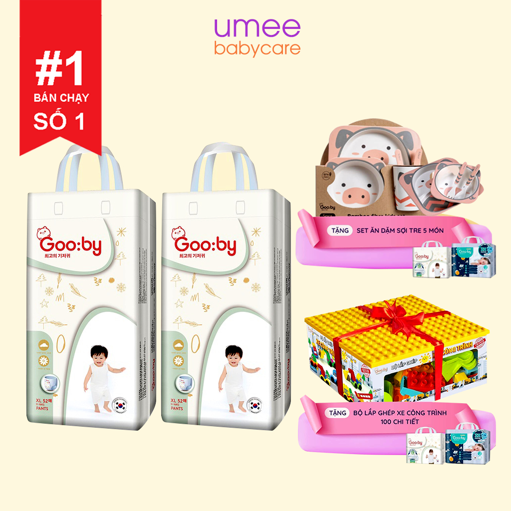 Combo 2 Bịch Tã/Bỉm Quần Dán Gooby Chống Tràn Hiệu Quả Đủ Size M/L/XL/XXL Cho Bé Từ 6kg - 24kg ...