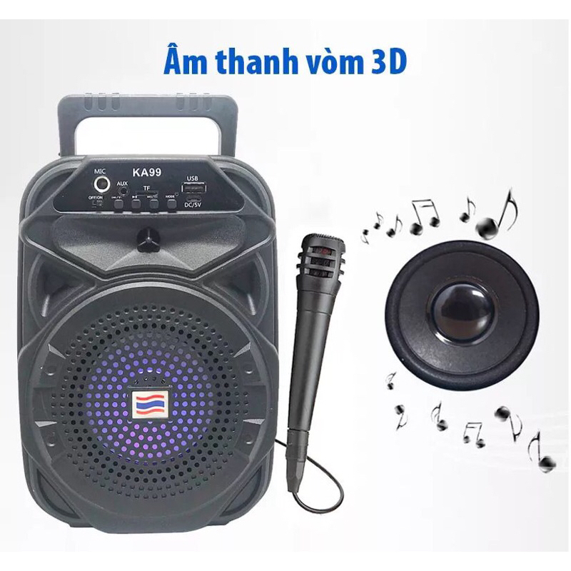 Loa Bluetooth KA99 nhỏ gọn kèm mic | Shopee Việt Nam