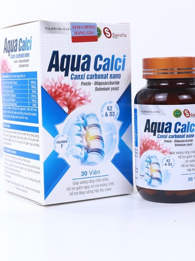 Viên uống Canxi Aqua Calci Sanofia France- Giúp trẻ cao lớn, chống ...