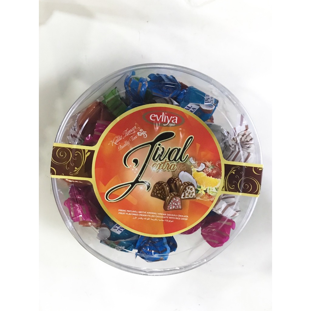 Kẹo Cứng Trái Cây Chocolate Evliya JIVAL EXTRA (Hủ 1kg) | Shopee Việt Nam
