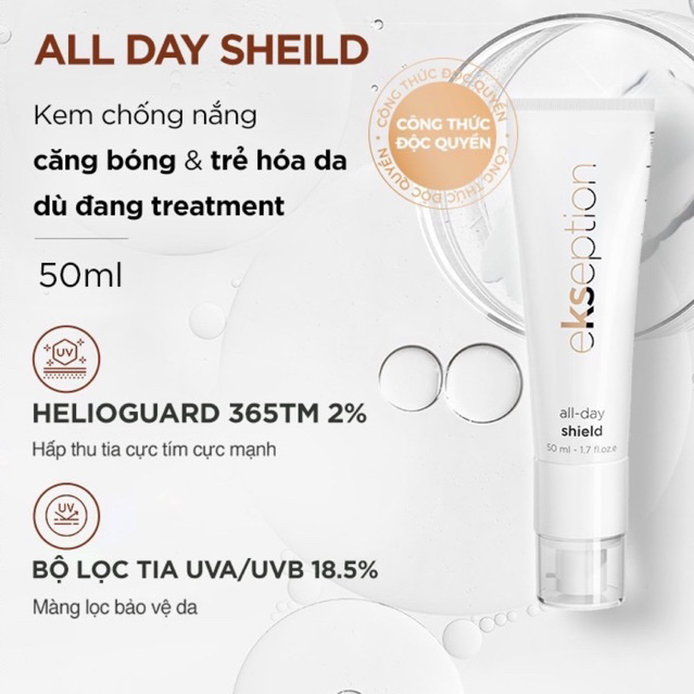 Kem chống nắng phổ rộng, không nhờn rít cho da treatment Ekseption All ...
