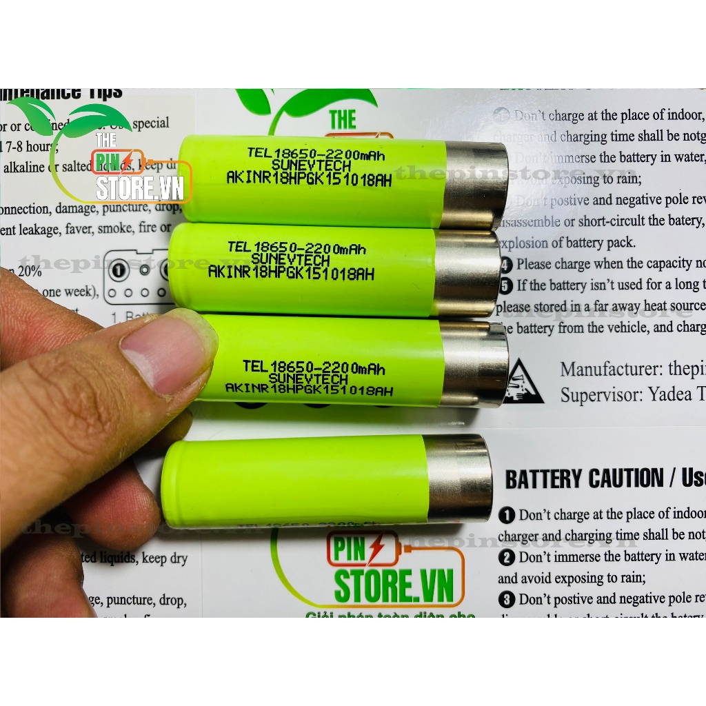 PIN 18650 INR SUNEVTECH CHÍNH HÃNG THÁO KHỐI DUNG LƯỢNG TỪ 2100 TỚI ...