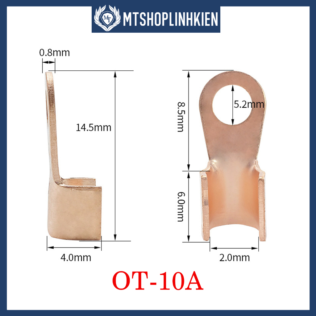 Đầu cos dây điện đồng đỏ OT 10A/20A/30A/40A/50A/60A/80A/100A/200A | Shopee Việt Nam