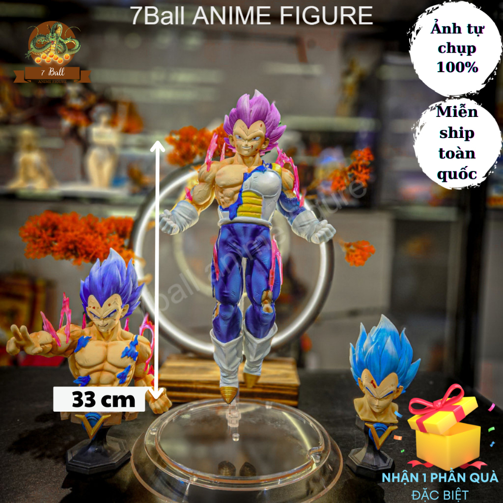 Mô hình Vegeta ultra Ego và 2 đầu thay thế dạng Vegeta Blue và Vegeta ...
