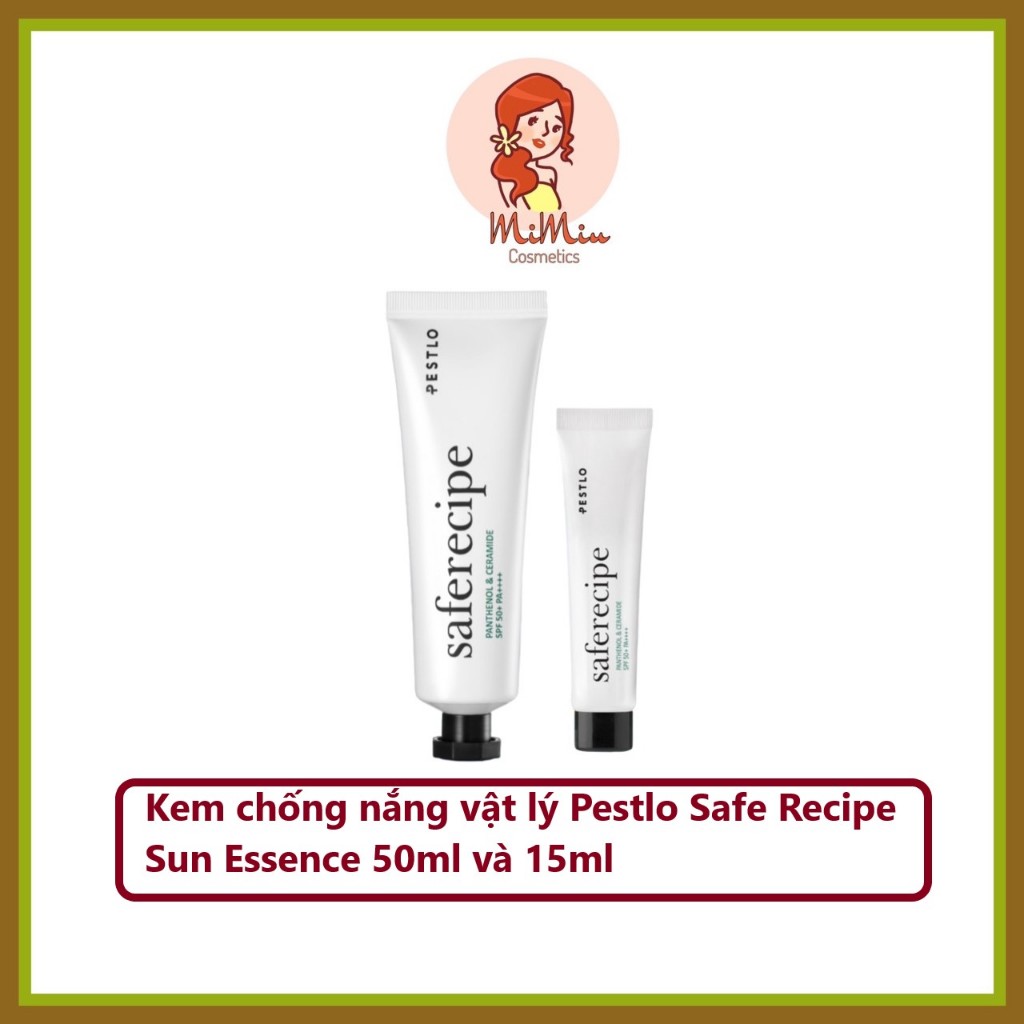 Kem chống nắng vật lý Pestlo Safe Recipe Sun Essence 50ml và 15ml ...