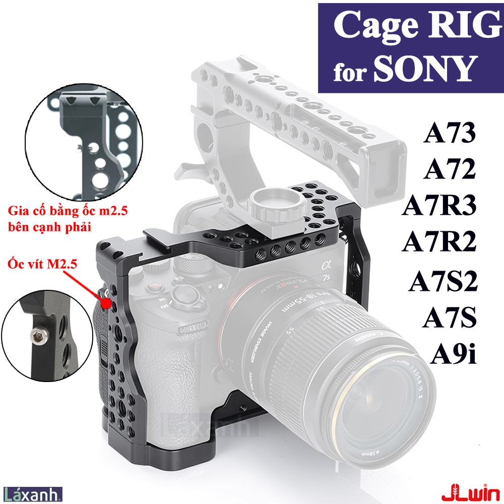 Sony A73 A7R3 A72 A9i | Khung bảo vệ rig cage giá treo phụ kiện máy ảnh Sony A7M3 A73 A7III A7R2 ...
