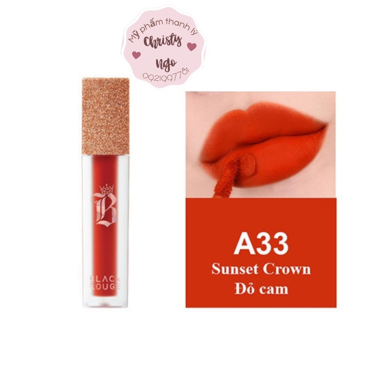 [CÓ TEM PHỤ ĐỌC KỸ MÔ TẢ] SON KEM BLACK•ROUGE AIR FIT VELVET TINT A33 ...
