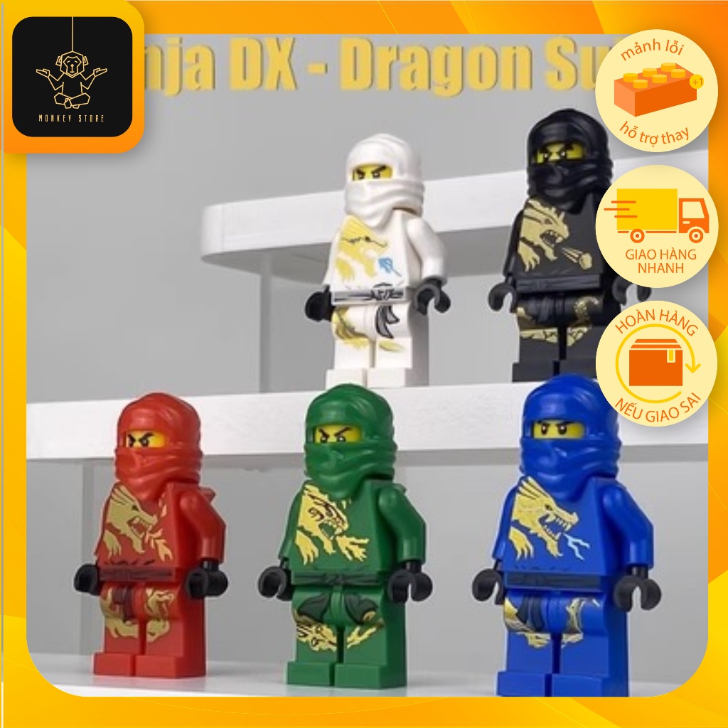 [Có sẵn] [NINJAGO] Mô hình lắp ráp Combo 5 minifiguresNinjago DX (Kai ...
