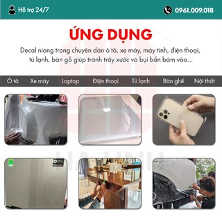 Decal nilon trong suốt dán laptop chống trầy, decan trong suốt dán xe ...