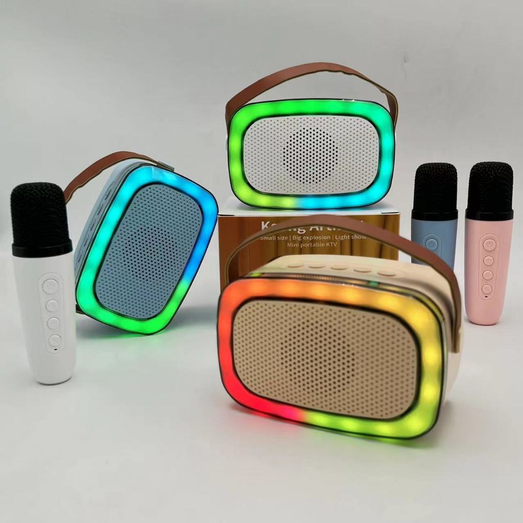 Loa bluetooth mini karaoke K101 kèm mic kèm 01 mic hát công suất 10W ...